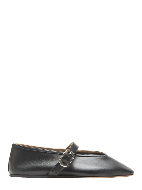 Le Monde Beryl Stella Leather Ballerina Flats - Black