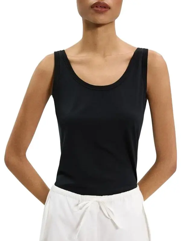 Theory Trim Tank Top - Black