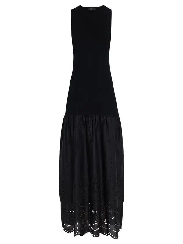 Rails Lavina Embroidered Maxi Dress - Black