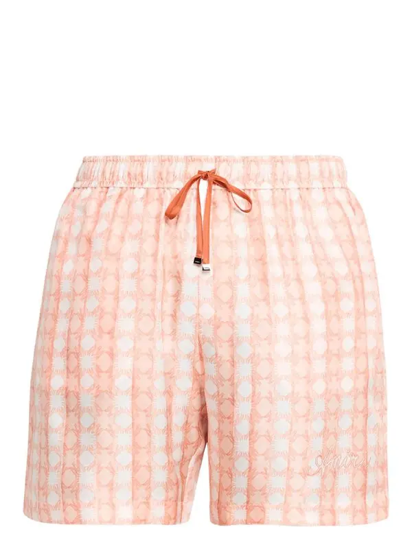 Amiri Silk Ma Quad Bowling Shorts - Malibu Peach