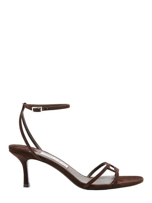 JIMMY CHOO 1998 Leo Suede Sandals - Choc