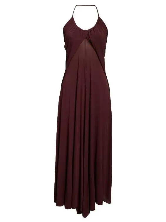 Alaïa Crisscross Soft Jersey Dress - Bordeaux