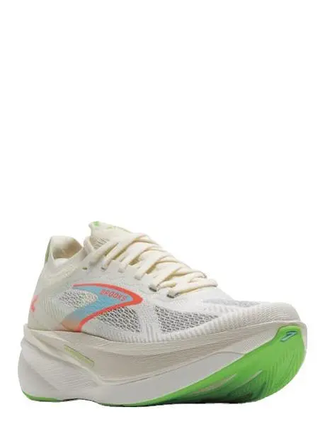 Brooks Hyperion Max 3 Running Shoe - Coconut/green Gecko/pink Clay