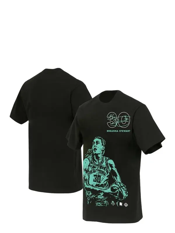 ROUND21 Breanna Stewart New York Liberty Player T-shirt - Black