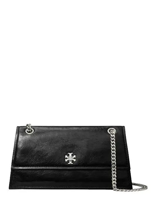 Tory Burch Kira Turnlock Leather Convertible Shoulder Bag - Black