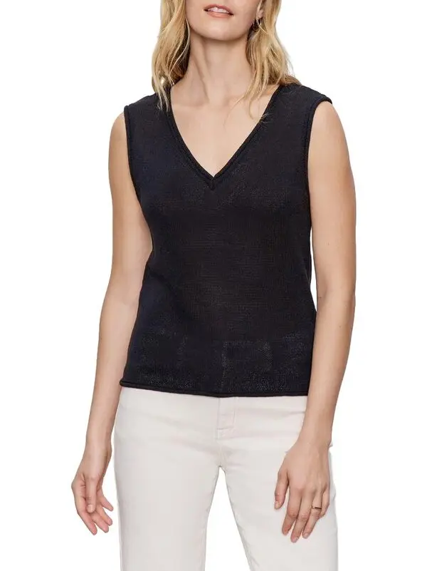Sanctuary Striped Sweater Tank - Black