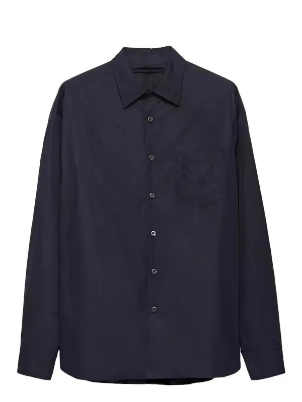 Prada Patch-pocket Classic-collar Shirt - Blue