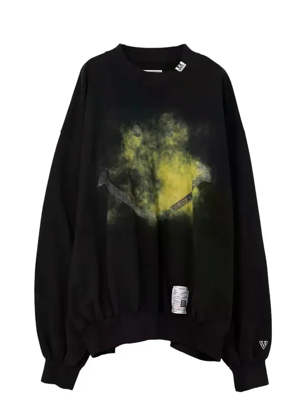 Mihara Yasuhiro Smiley Face-print Sweatshirt - Black