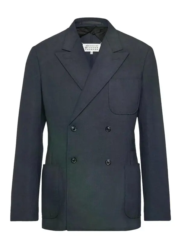 MAISON MARGIELA Double-breasted Patch-pocket Jacket - Grey