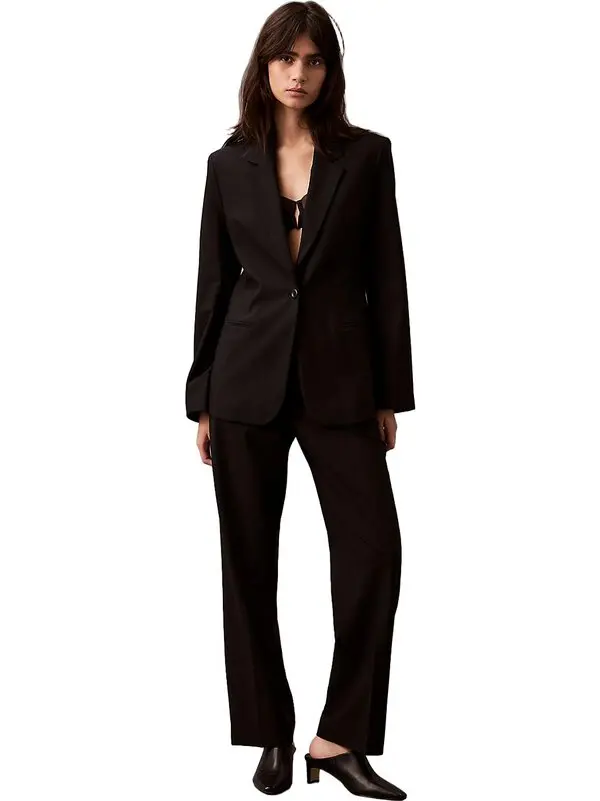 Calvin Klein Refined Stretch Straight Trouser - Black Beauty