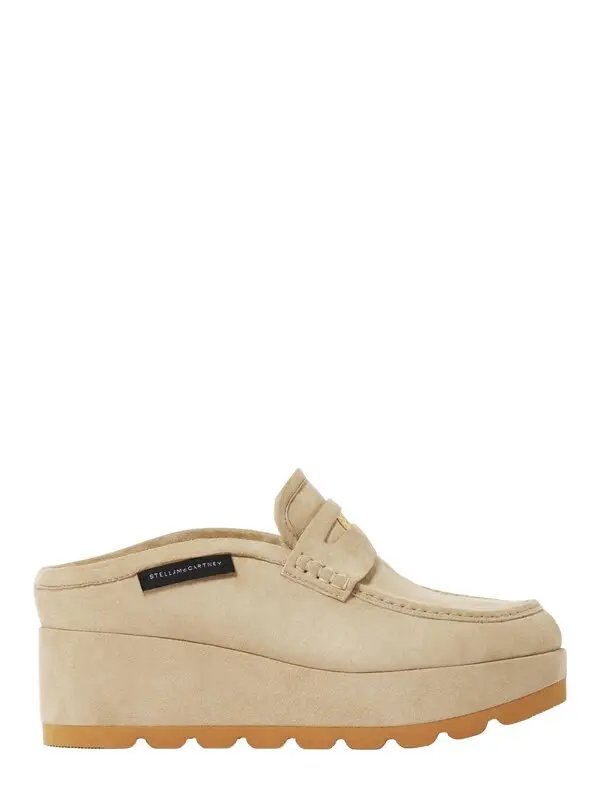 Stella McCartney Sneak-elyse Platform Loafer Slippers - Desert