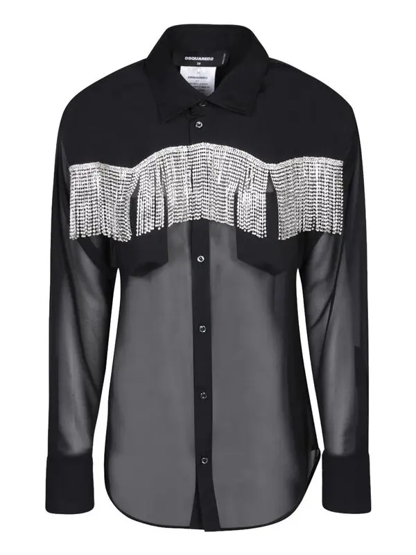 Dsquared2 Semi-sheer Shirt - Black