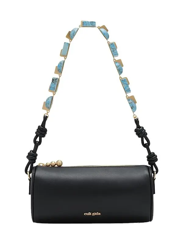 Cult Gaia Zozina Leather Shoulder Bag - Black
