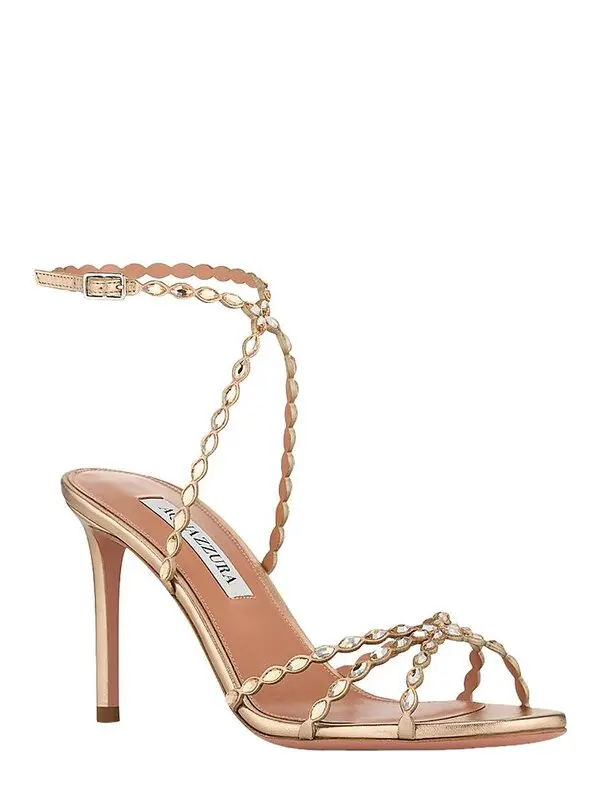 AQUAZZURA Love Struck Strappy Sandals - Light Copper