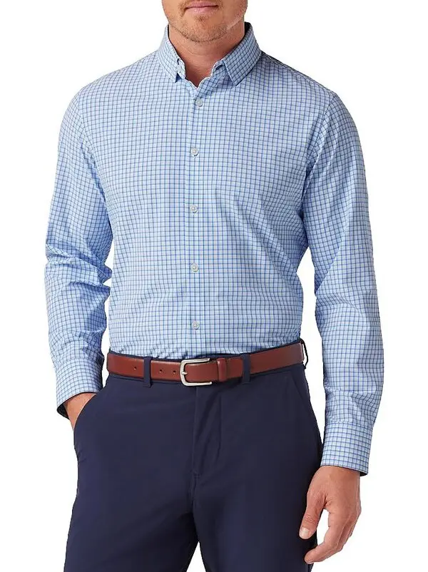 Mizzen+main Leeward Long Sleeve Dress Shirt - Provence Logan Plaid
