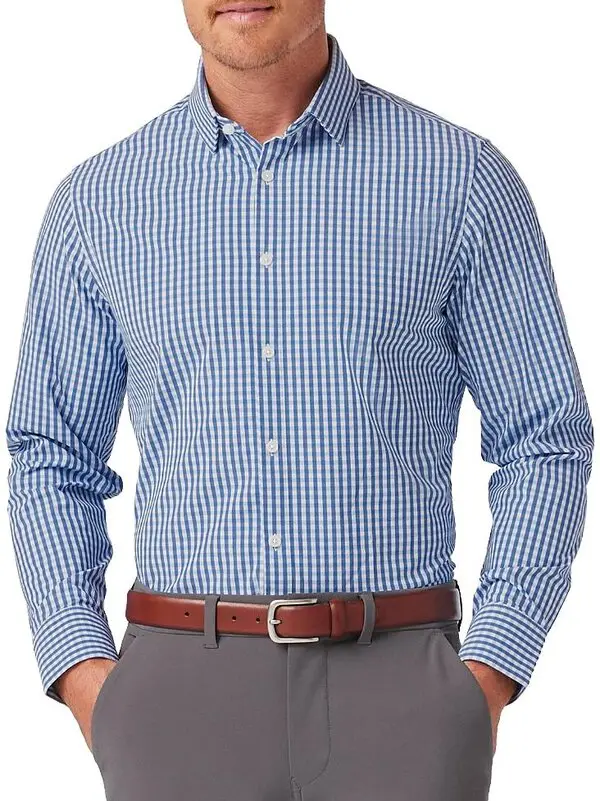 Mizzen+main Leeward Long Sleeve Dress Shirt - Set Sail Alamo Gingham