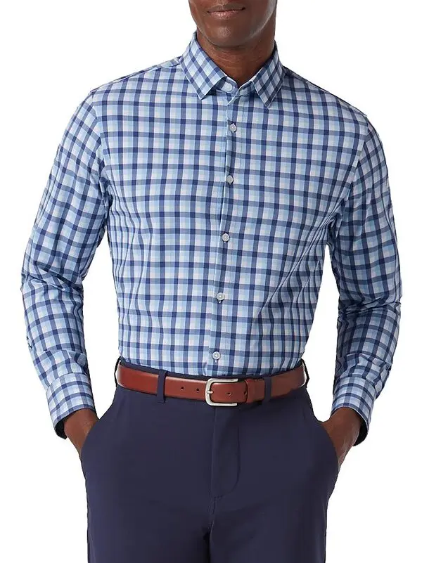 Mizzen+main Leeward Ls Dress Shirt - Coastal Fjord Dylan Plaid
