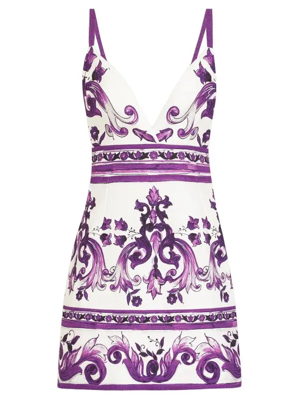 Dolce & Gabbana Majolica-print A-line Dress - Multicolor
