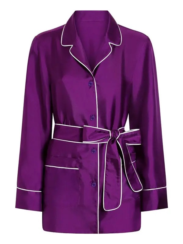 Dolce & Gabbana Silk Twill Shirt - Purple