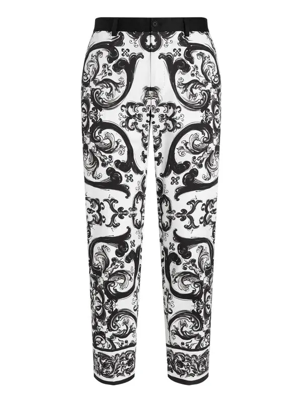 Dolce & Gabbana Majolica Print Trousers - Multicolor