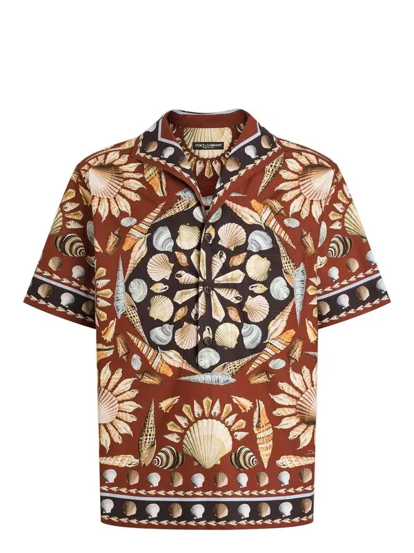 Dolce & Gabbana Printe Popeline Oversized Shirt - Multicolor