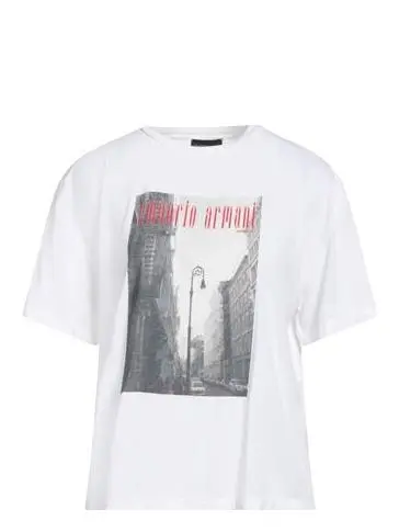 Emporio Armani Icon T-shirt In Viscose And Elastane - White