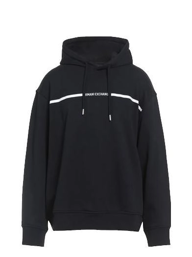 Armani Exchange Cotton French Terry Hoodie - Blue