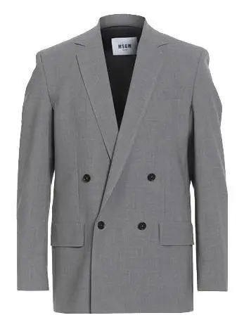 MSGM Blazer Size Virgin Wool, Elastane - Grey