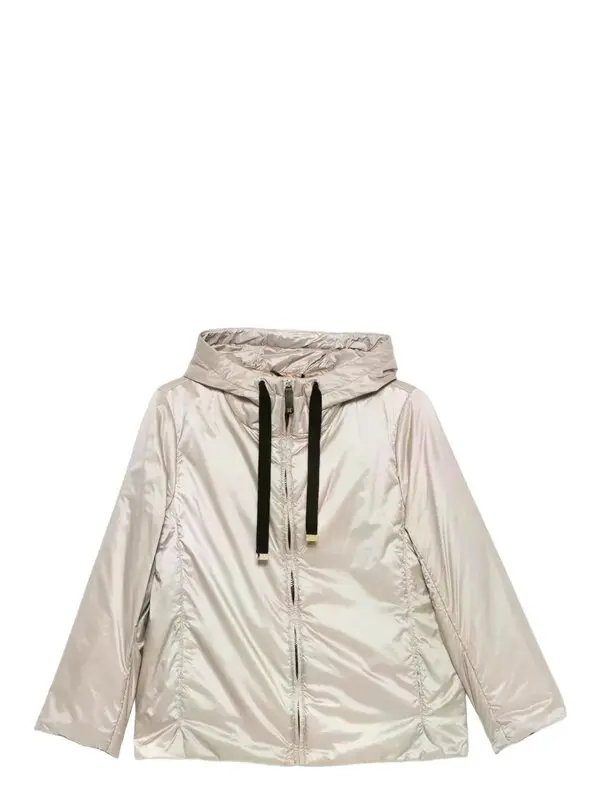 Max Mara The Cube Green Hooded Zip-front Jacket - Grey