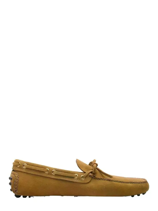 Car Shoe Suede Driving Shoes - Brown