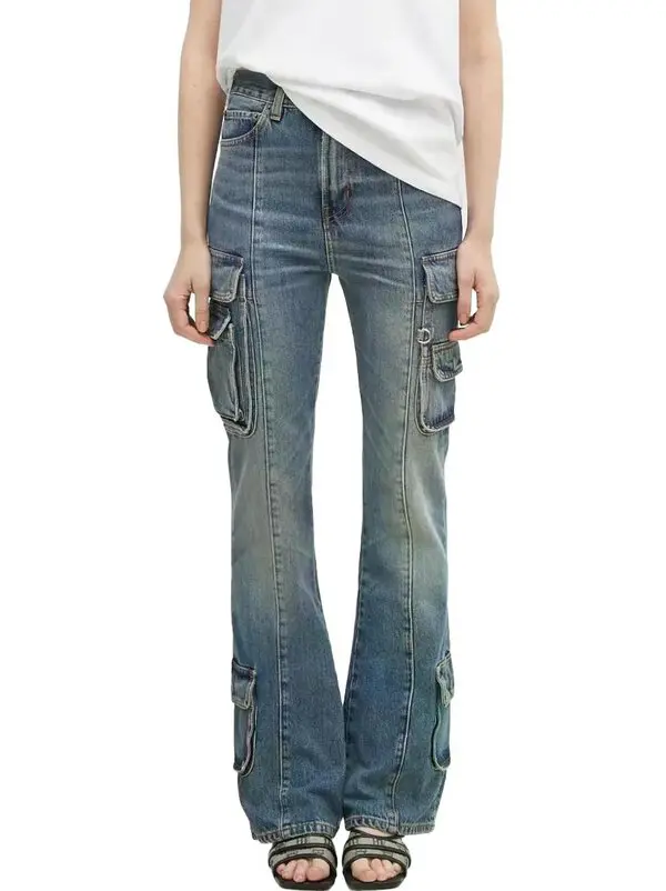 Fiorucci Cargo Panelled Jeans - Blue