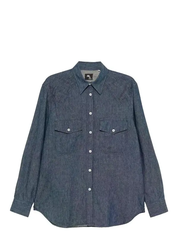 DOPPIAA Double-pocket Denim Shirt - Blue