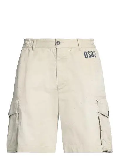 Dsquared2 Cotton Cargo Shorts - Beige