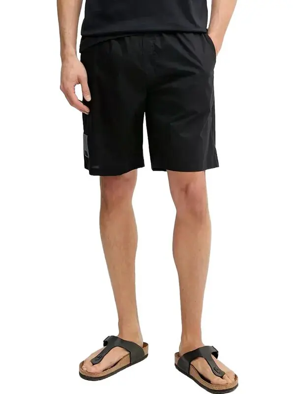 Karl Lagerfeld Logo-appliqué Elasticated Shorts - Black