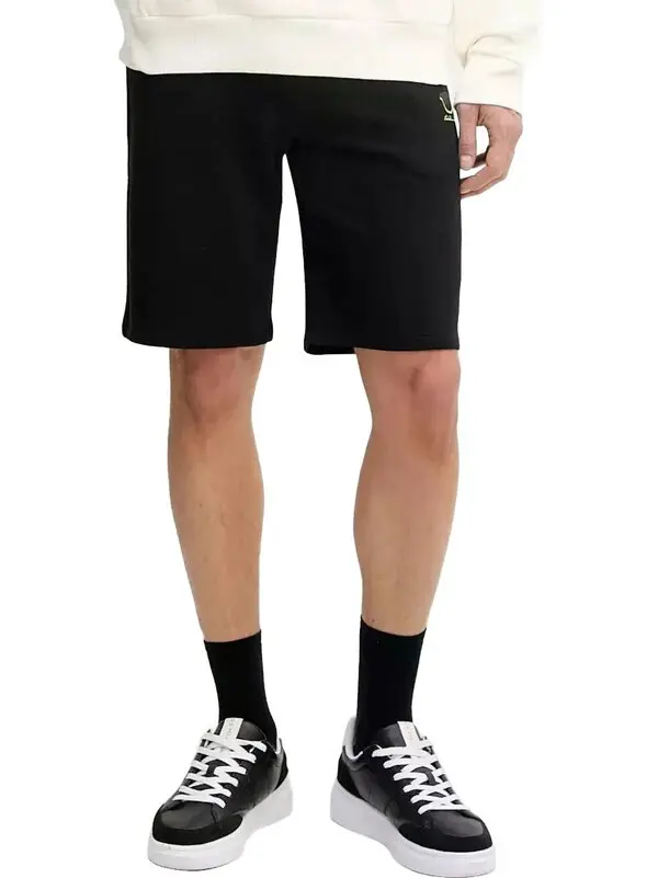 Karl Lagerfeld Cotton Drawstring Shorts - Black