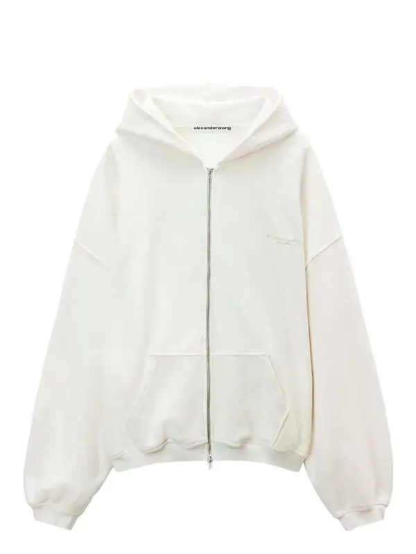 Alexander Wang Zip-up Hooded Jacket - White