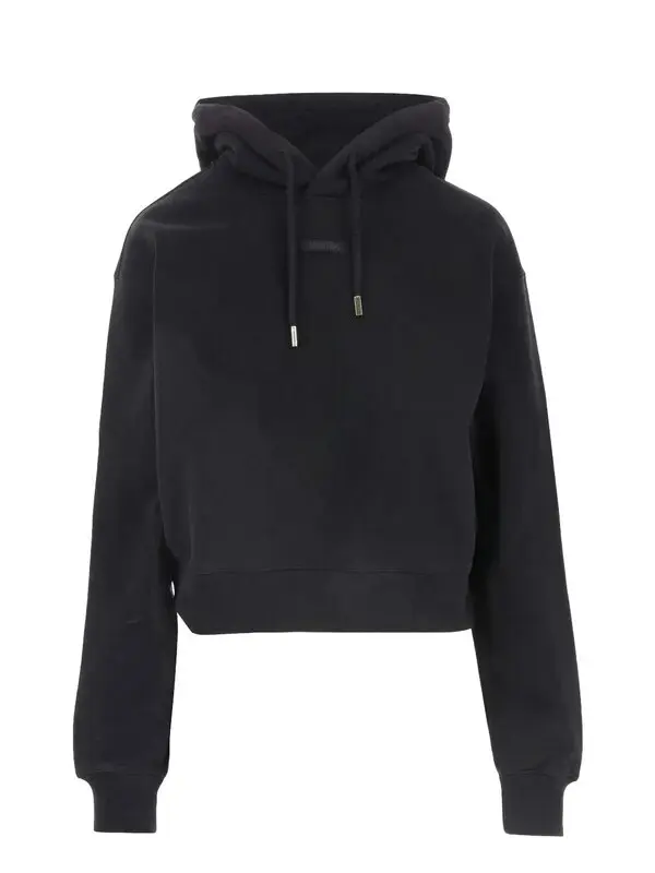 Jacquemus The Gros Grain Logo Hoodie - Black