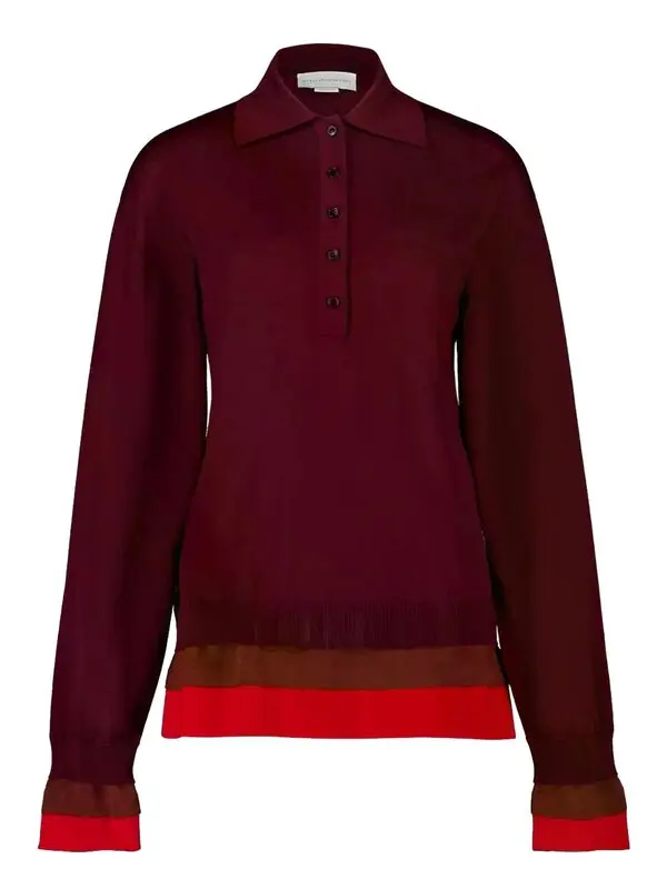 Stella McCartney Laye Polo-neck Top - Red