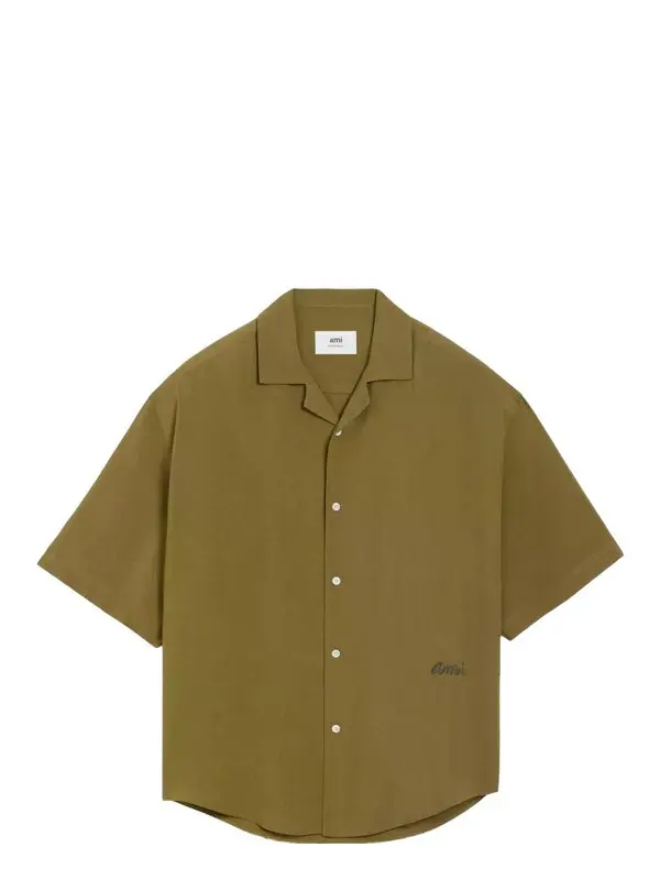 Ami Round-hem Short-sleeve Shirt - Green