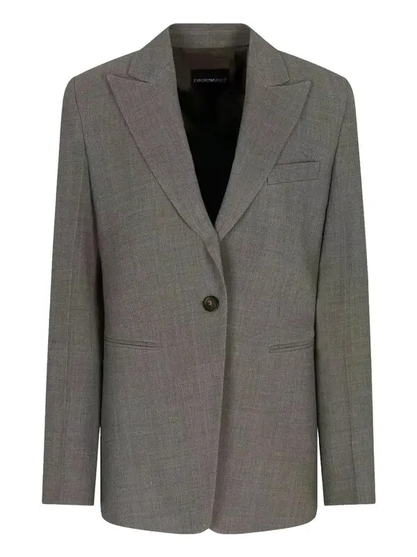 Emporio Armani Single-breasted Blazer - Grey