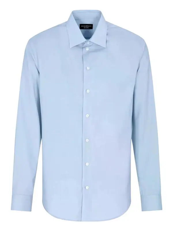 Emporio Armani Long-sleeves Button-up Shirt - Blue