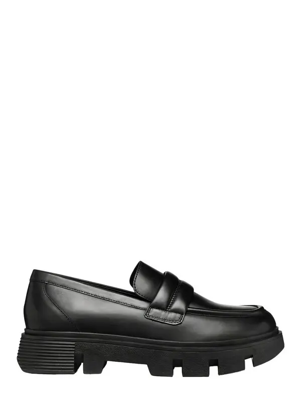Geox Hilde Penny-strap Platform Loafers - Black