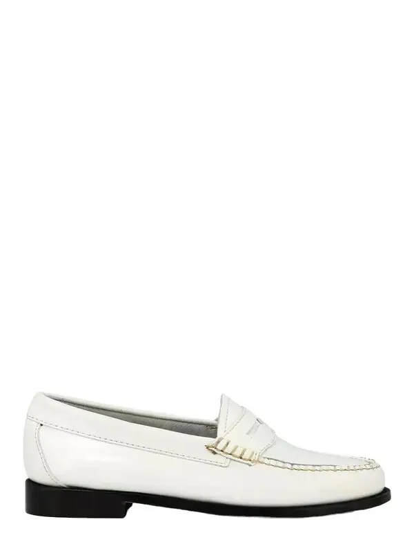 G.H.BASS Leather Penny Loafers - White