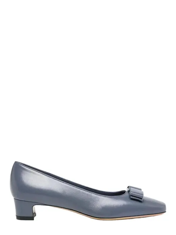 FERRAGAMO 30mm Iconic Bow Pumps - Grey