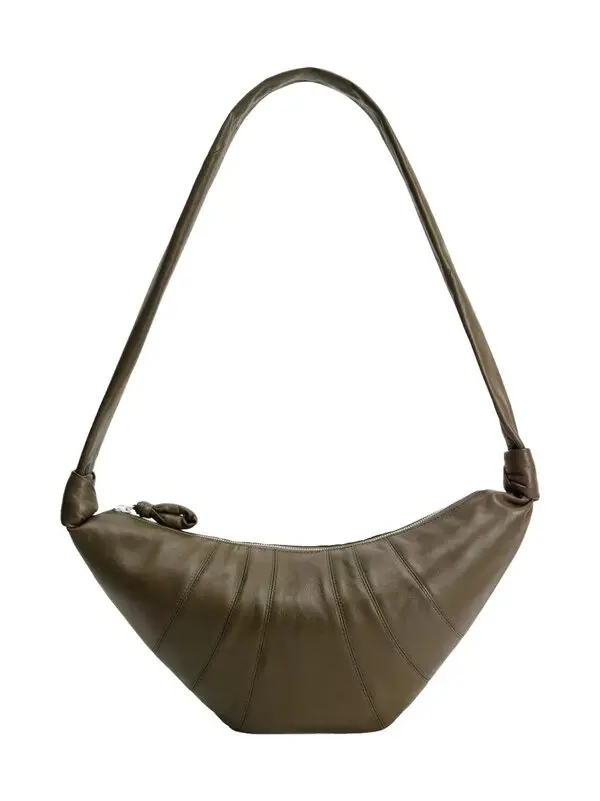 LEMAIRE Medium Croissant Panelled Shoulder Bag - Brown