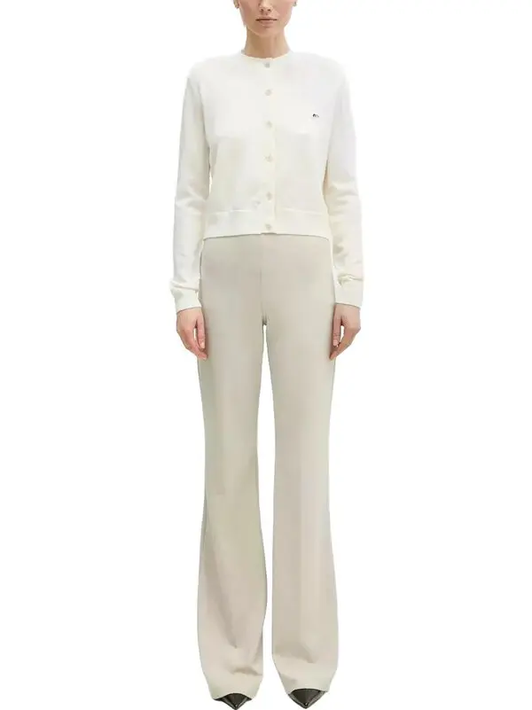 Fiorucci Embroidered Button Cardigan - Neutrals