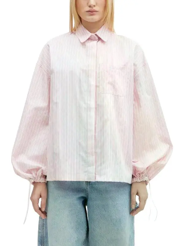 Fiorucci Striped Balloon-sleeve Shirt - Pink