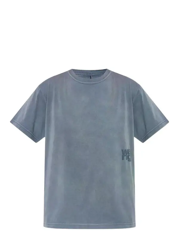 Alexander Wang Logo-detail Cotton T-shirt - Blue