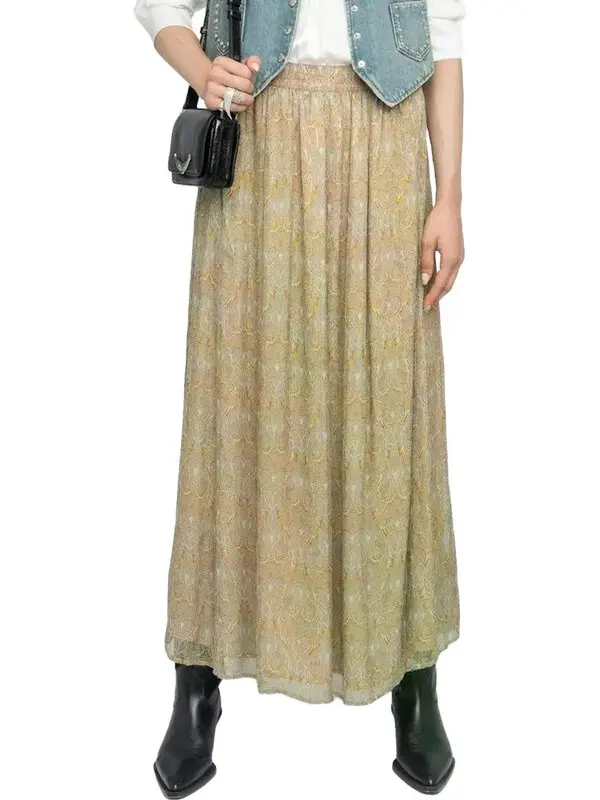 Zadig&Voltaire Paisley-print Maxi Skirt - Neutrals