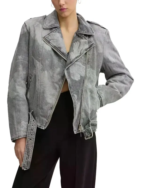 Fiorucci Angels Denim Biker Jacket - Grey